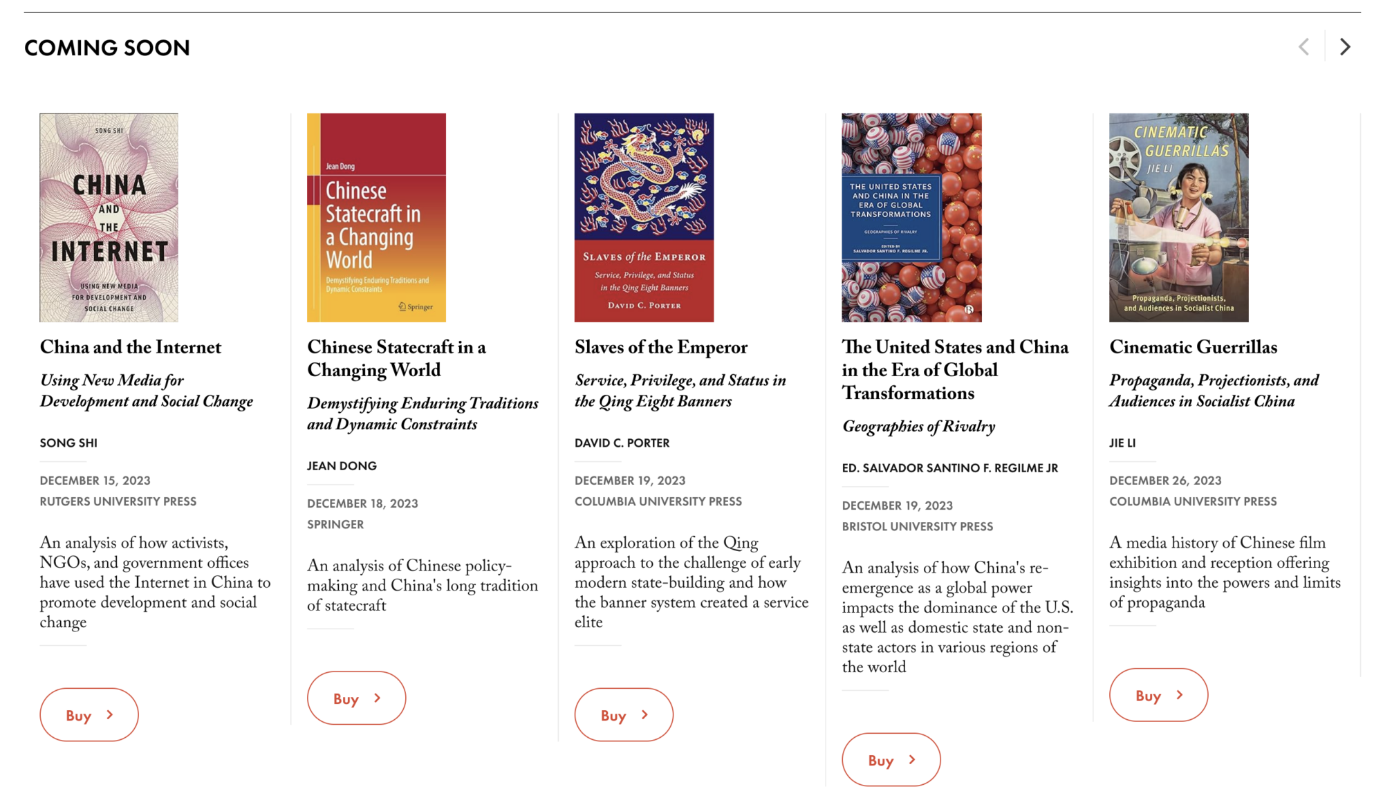 China Book Listings | China Books Review